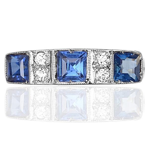 Magic... Art Deco Sapphire and Diamond ring - Helen Badge Jewellery