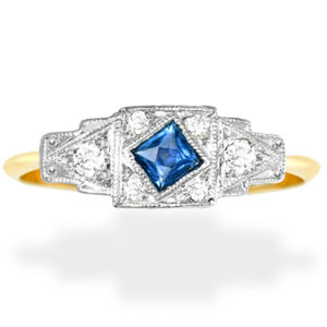 Deco Dream... Original Art Deco Sapphire and Diamond ring - Helen Badge ...