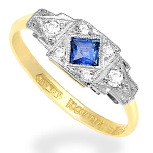 Deco Dream... Original Art Deco Sapphire and Diamond ring - Helen Badge ...