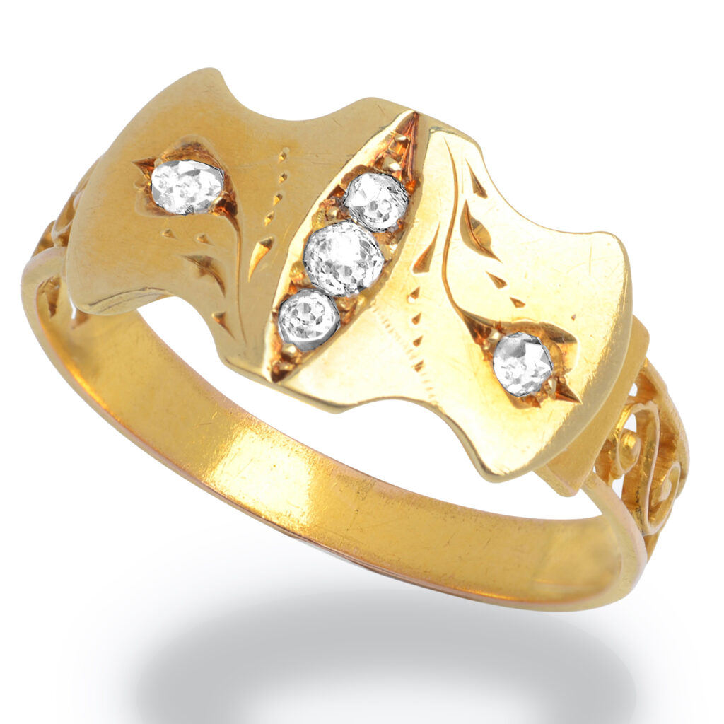 Superb... Victorian Diamond Gypsy ring - Helen Badge Jewellery
