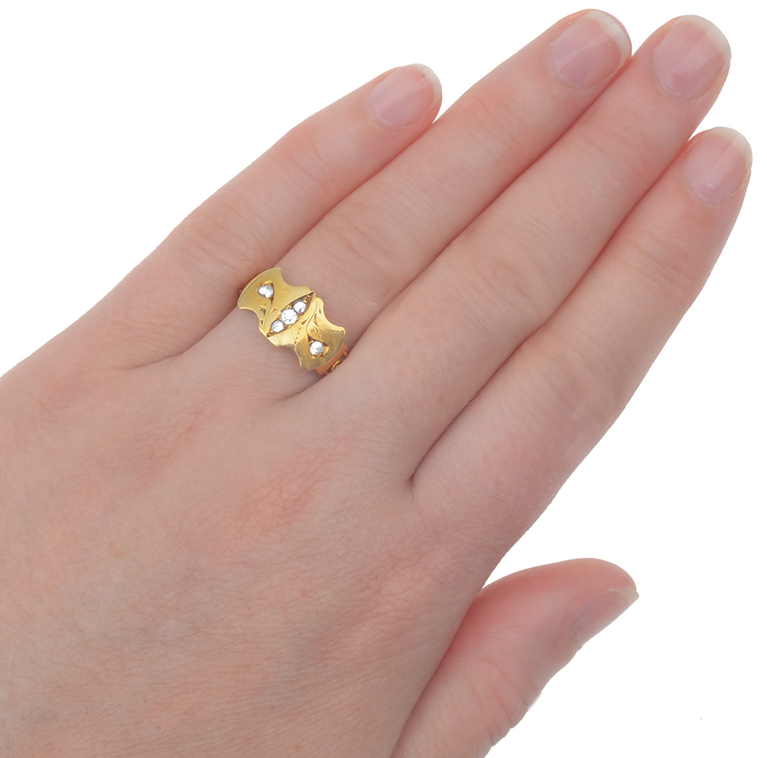 Superb... Victorian Diamond Gypsy ring - Helen Badge Jewellery