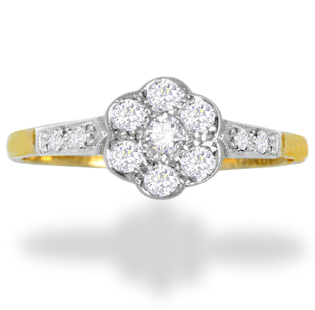 London Daisy... Original Art Deco Diamond ring - Helen Badge Jewellery