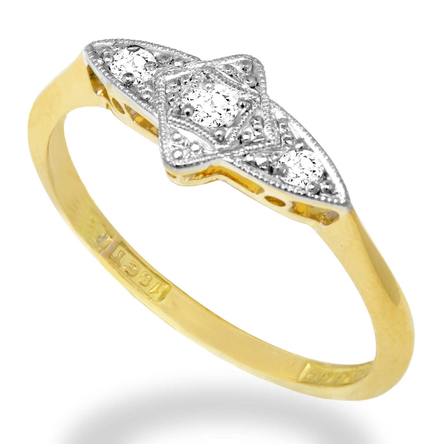 Classic... Original Art Deco Diamond ring - Helen Badge Jewellery
