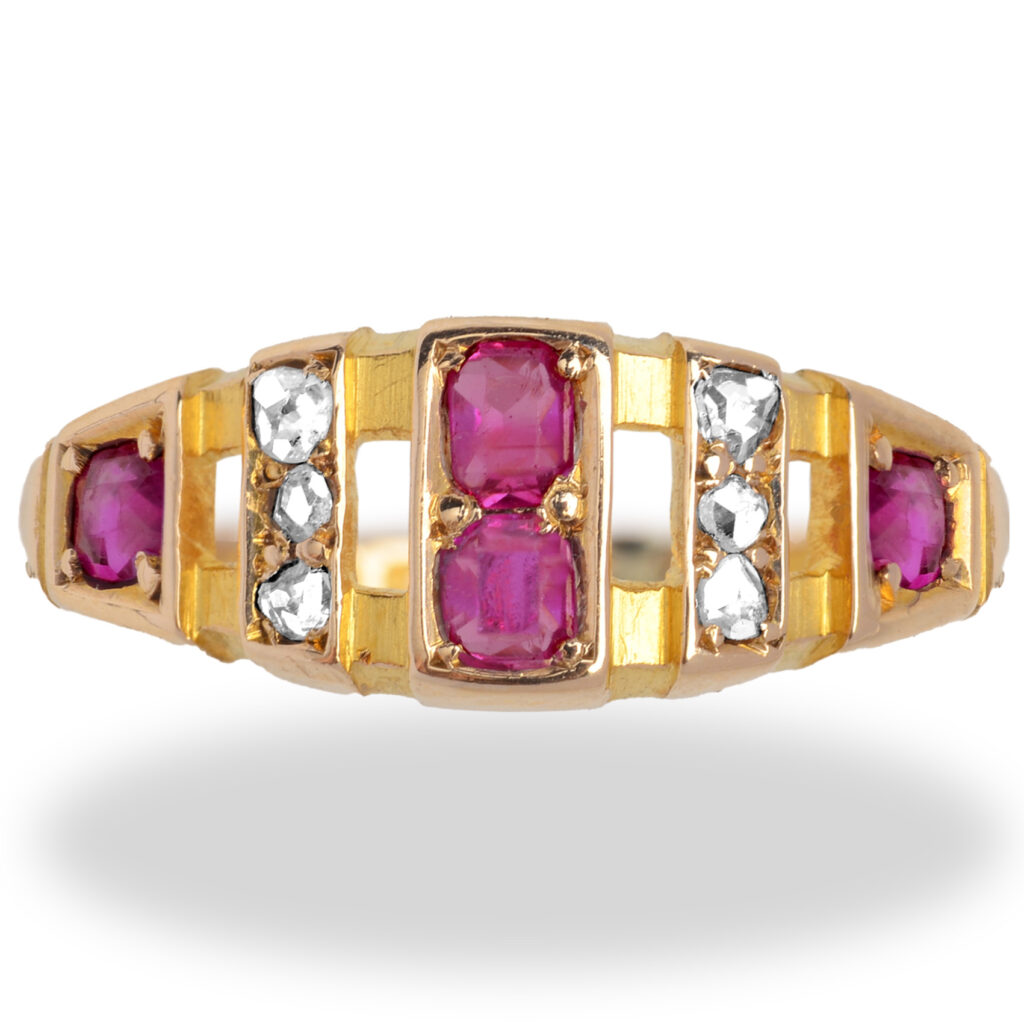 Edwardian Beauty... Original Antique Ruby and Diamond ring - Helen ...